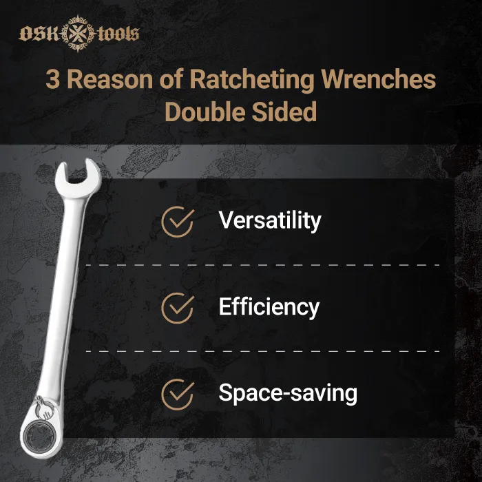Why do ratcheting wrenches have two sides? 3 reason you should know-OSK Tools-Wrench Brand